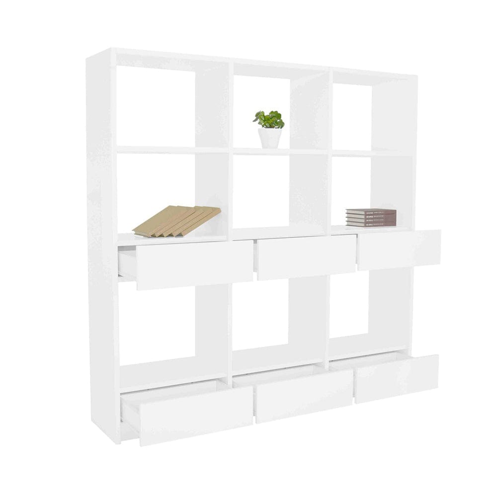 Marley Wooden Bookcase White | elevenpast