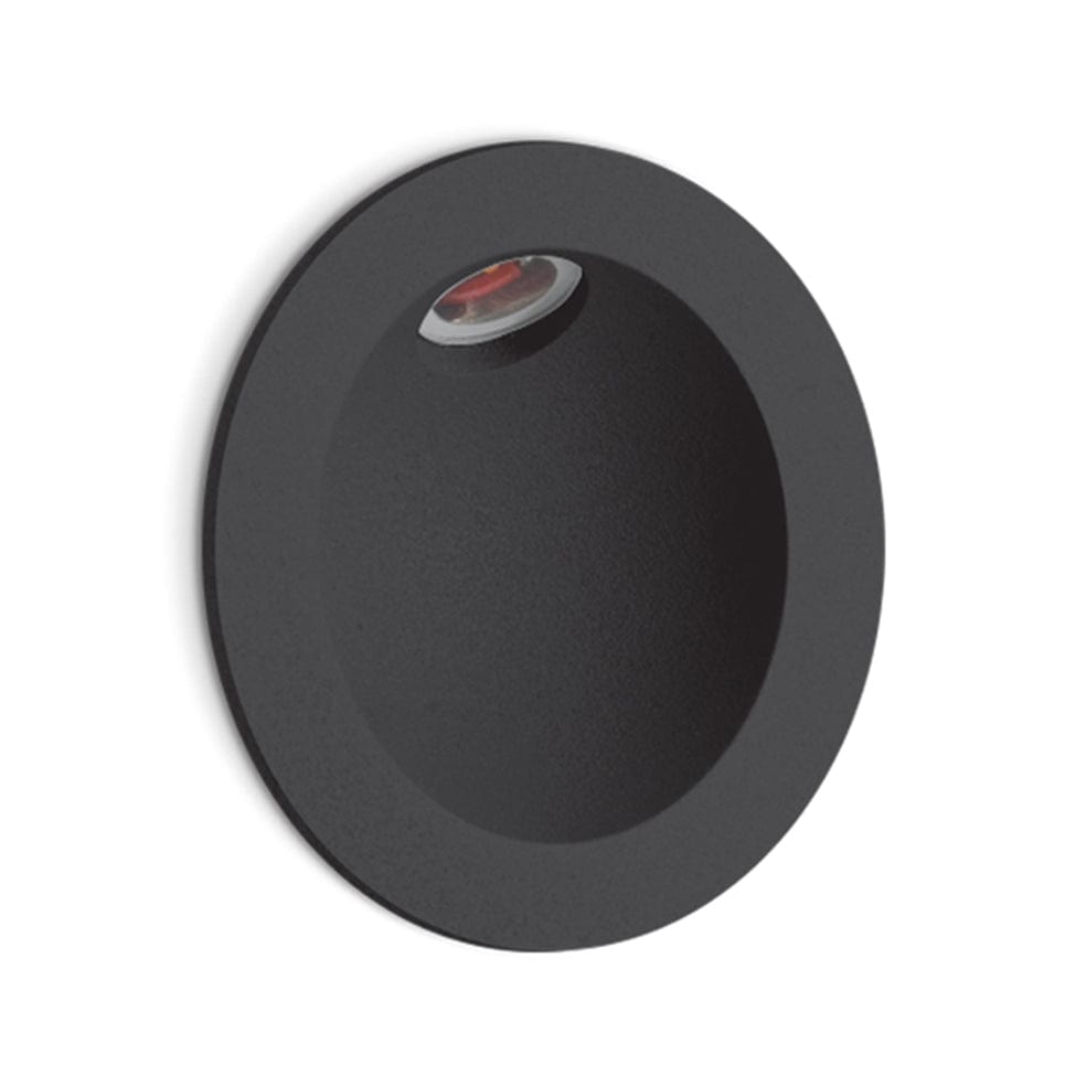 Diva Round Aluminium LED Footlight Black– elevenpast