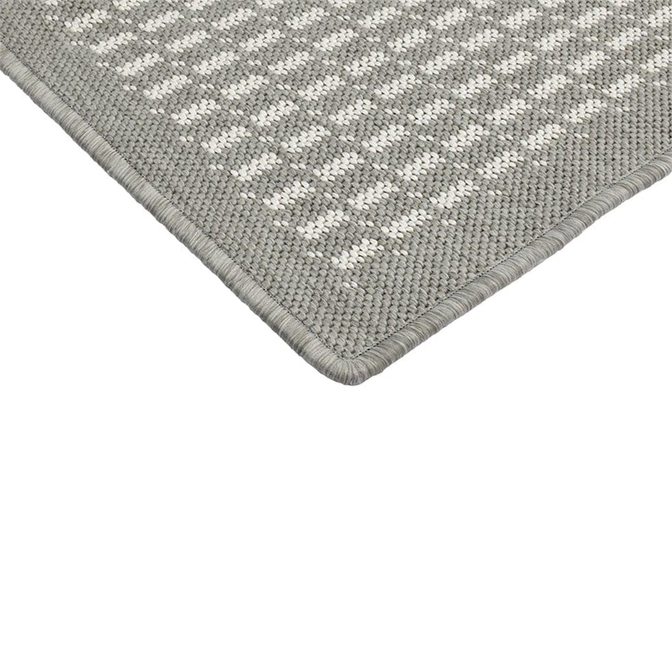 Stitch Reversible Pewter Rug | elevenpast