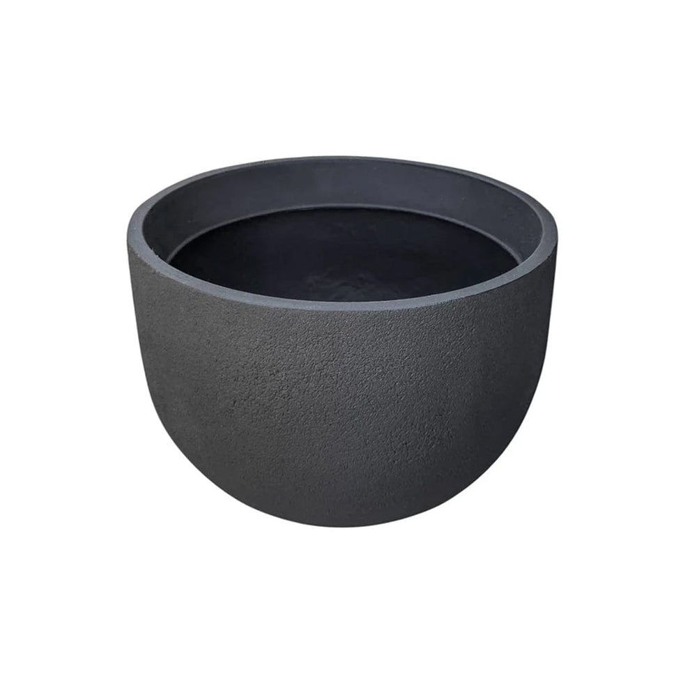 Rustic Round Japi Planter Black | elevenpast
