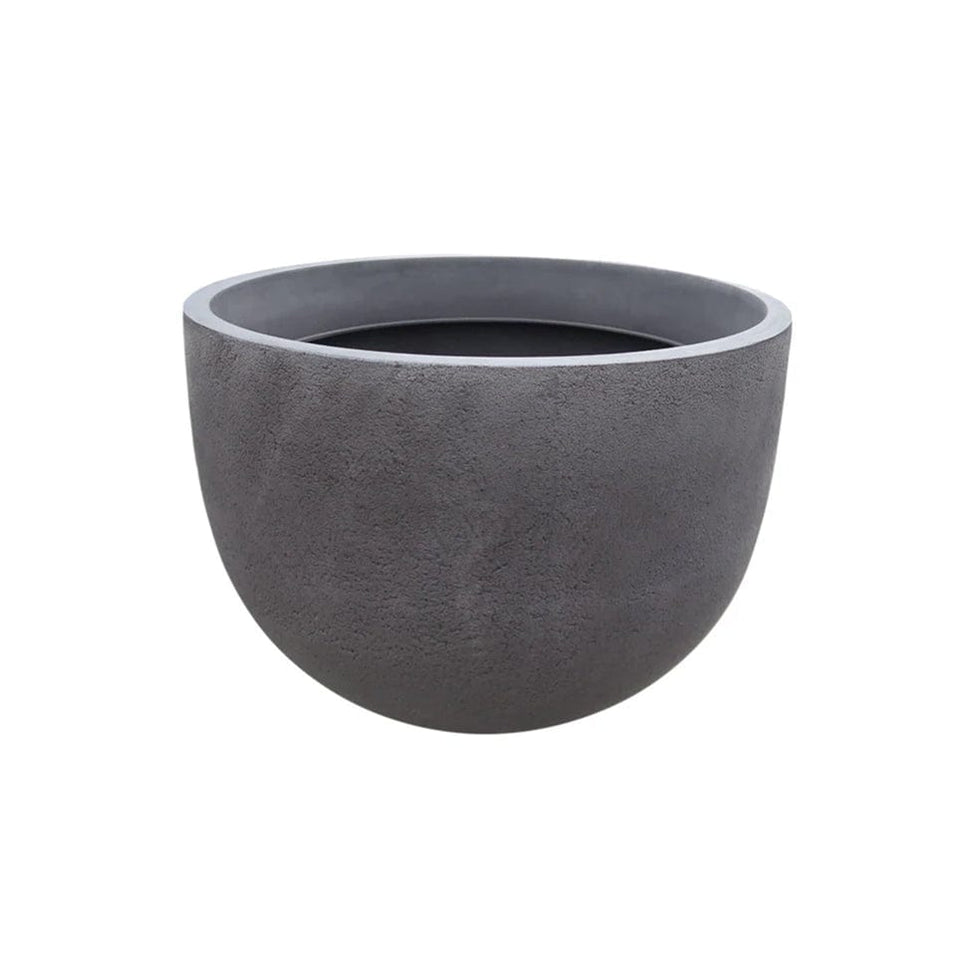 Rustic Round Japi Planter Black Slate | elevenpast