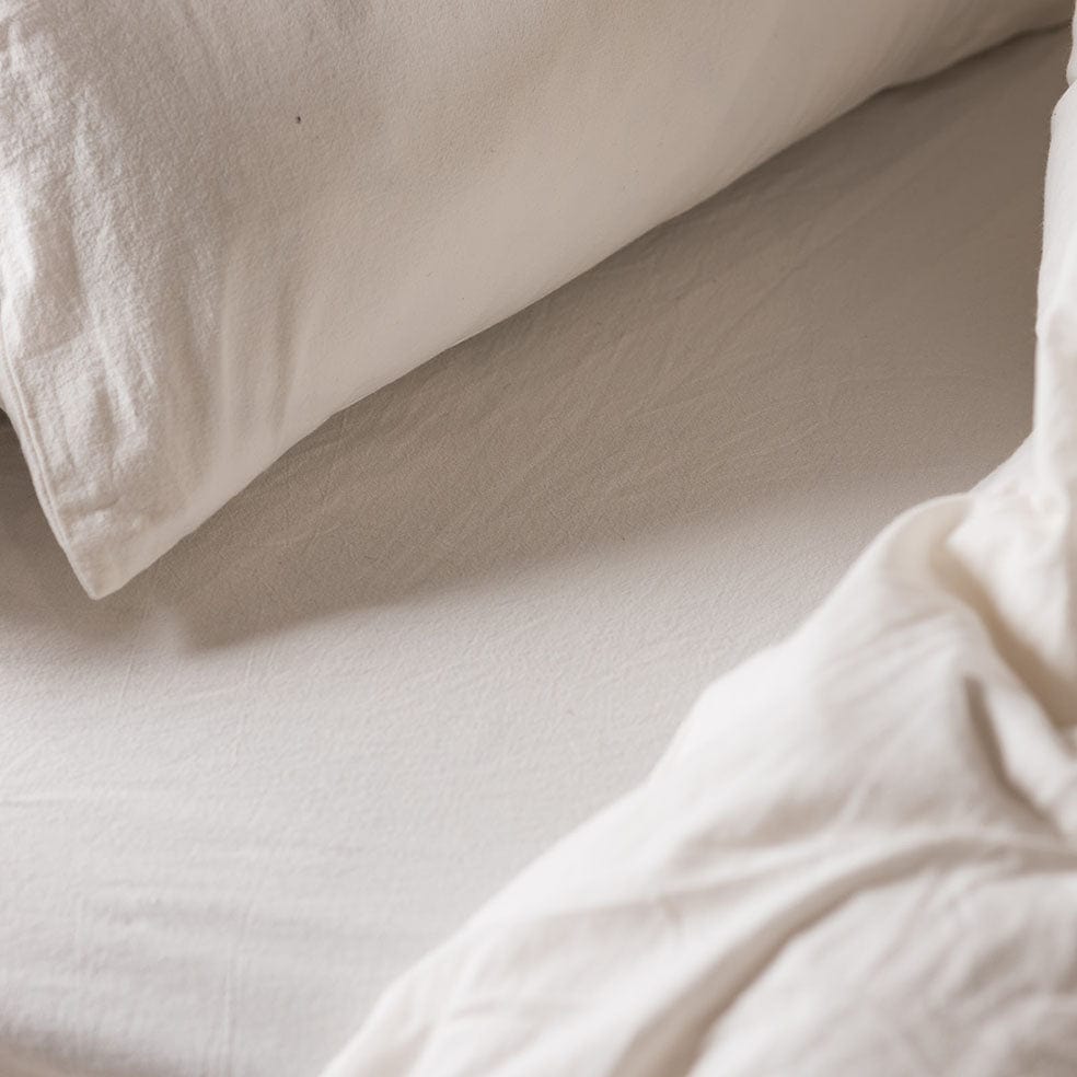 Pure Organic Fitted Sheet in Cotton, Flint, Natural, Laurel or Peat ...