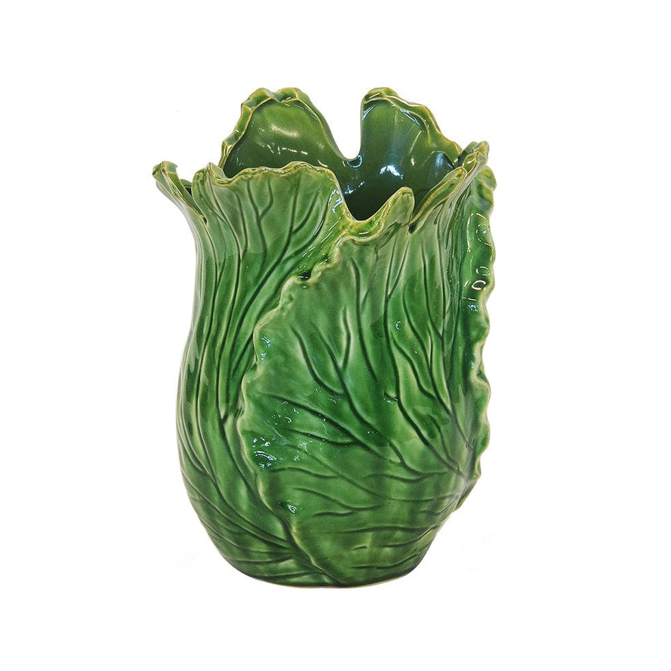 Ceramic Cabbage Leaf Vase Green | elevenpast