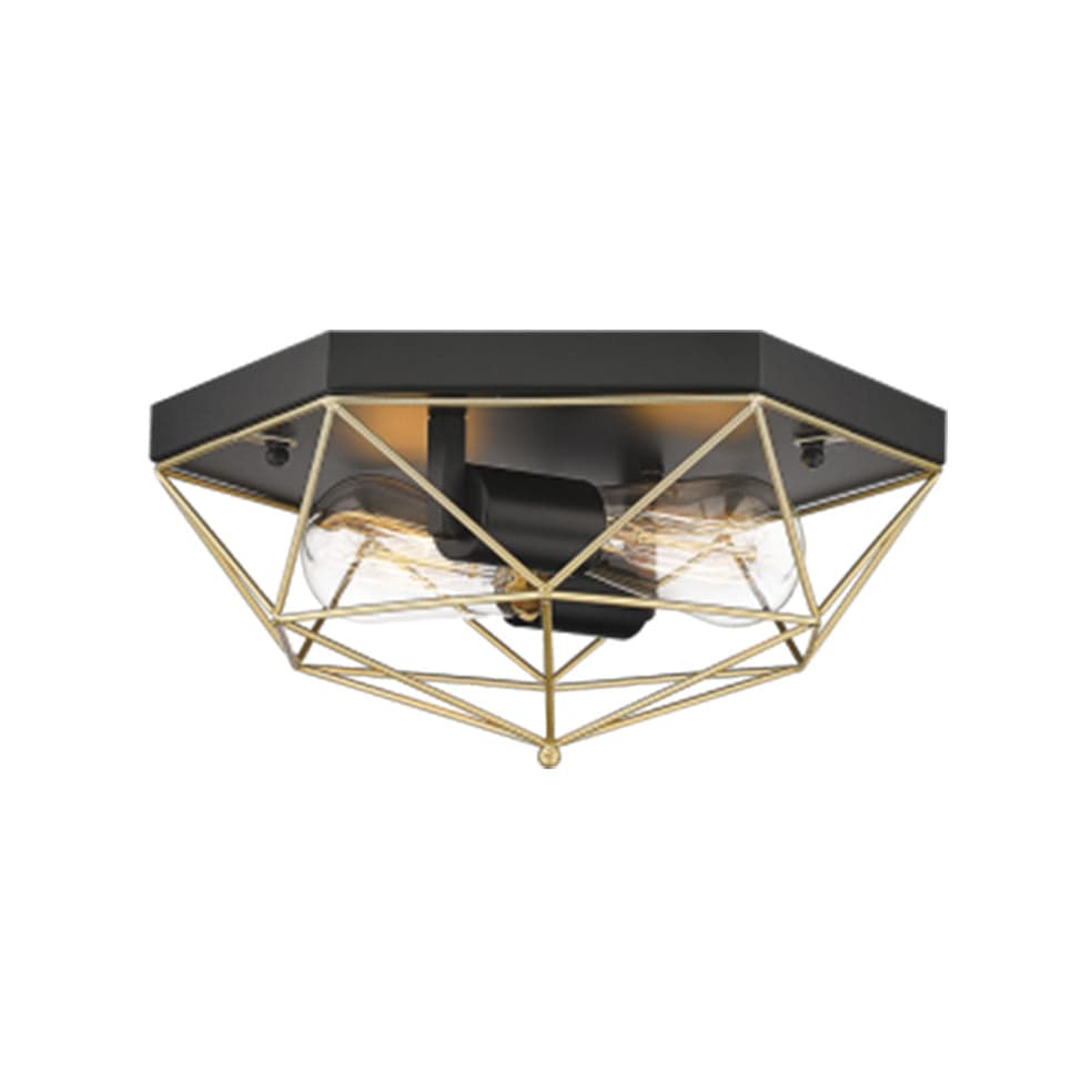 Geo Ceiling Light Black and Gold | elevenpast