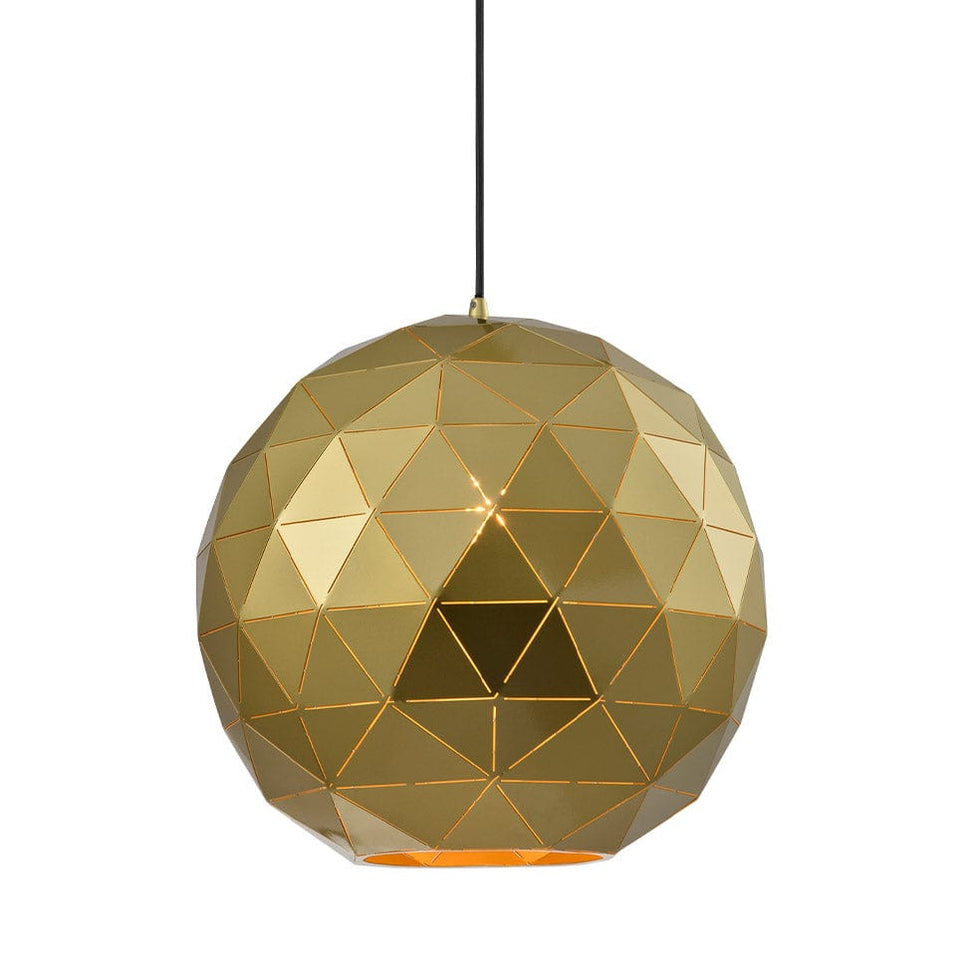 Laser Cut Metal Ball Pendant Light Satin Gold | 3 Sizes | elevenpast