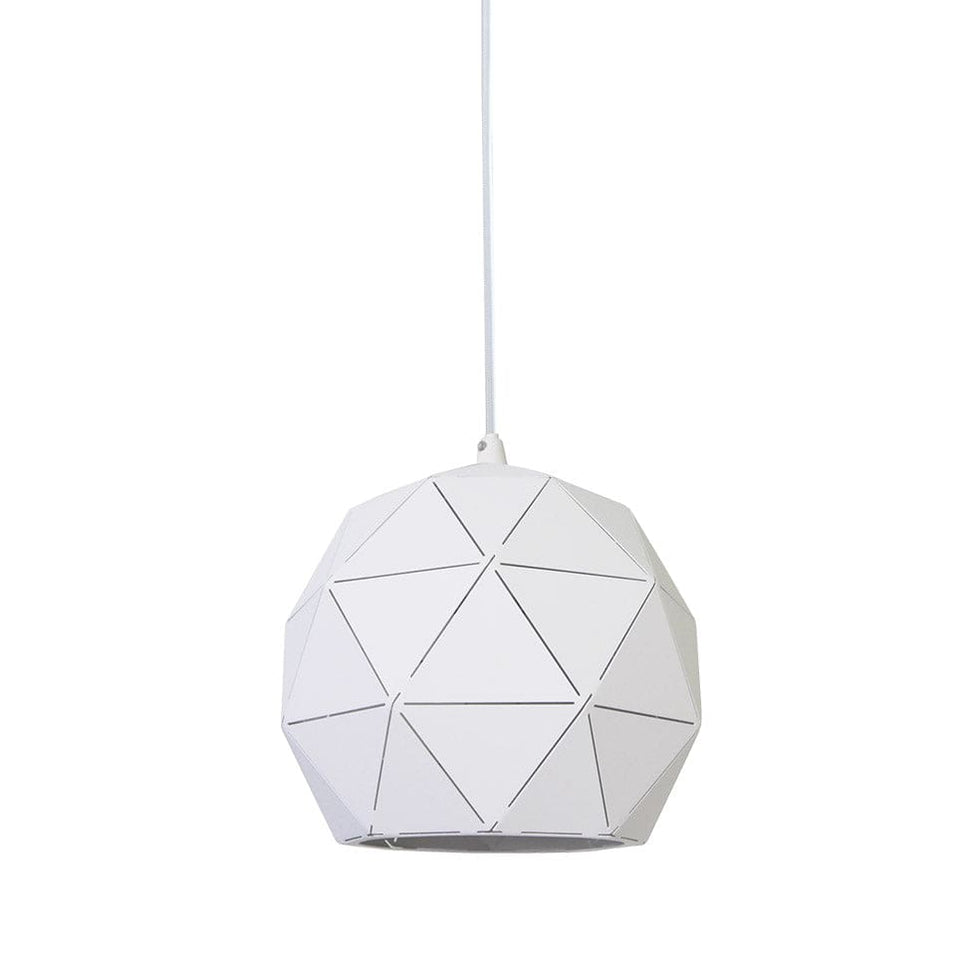Laser Cut Metal Ball Pendant Light White | 3 Sizes | elevenpast