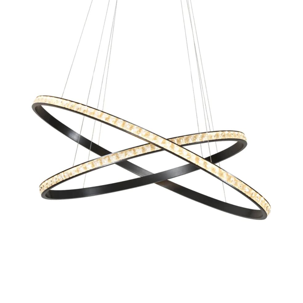 Eliptica Crystal LED Oval Ring Pendant Light | elevenpast