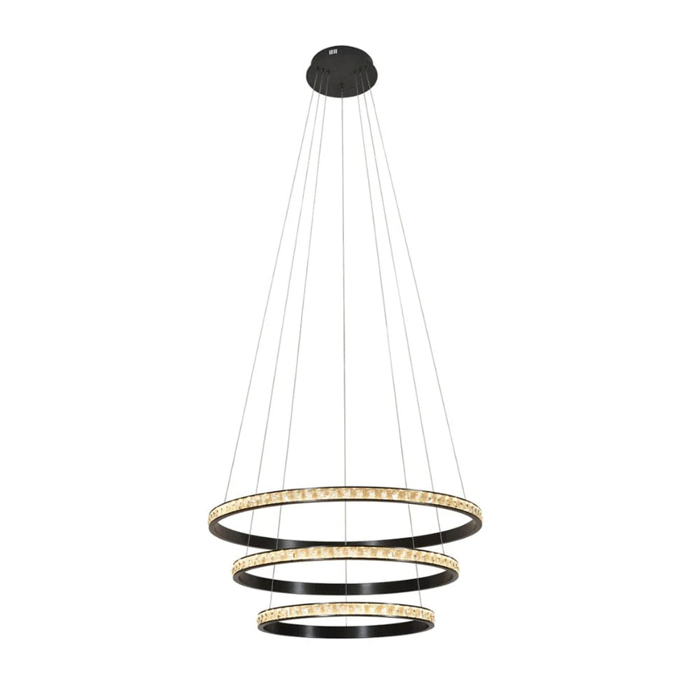 Eliptica Trio Crystal LED Ring Pendant Light | elevenpast
