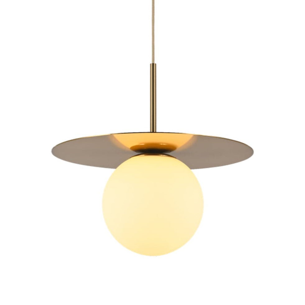 Golden LED Metal Disc Pendant Light | elevenpast