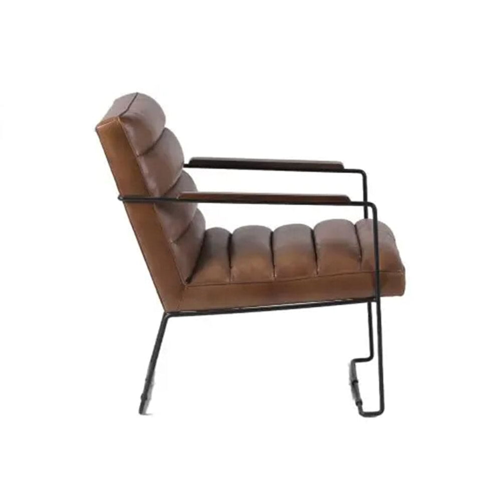 Retro Buffalo Leather Occasional Chair | elevenpast