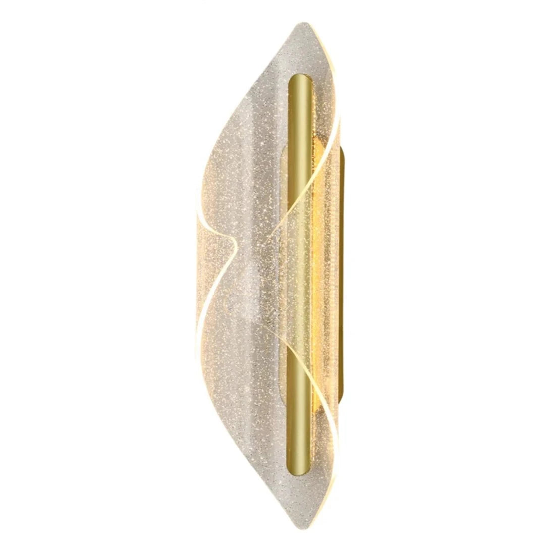 Cocoon LED Clear Acrylic Wall Light - Satin Gold | elevenpast