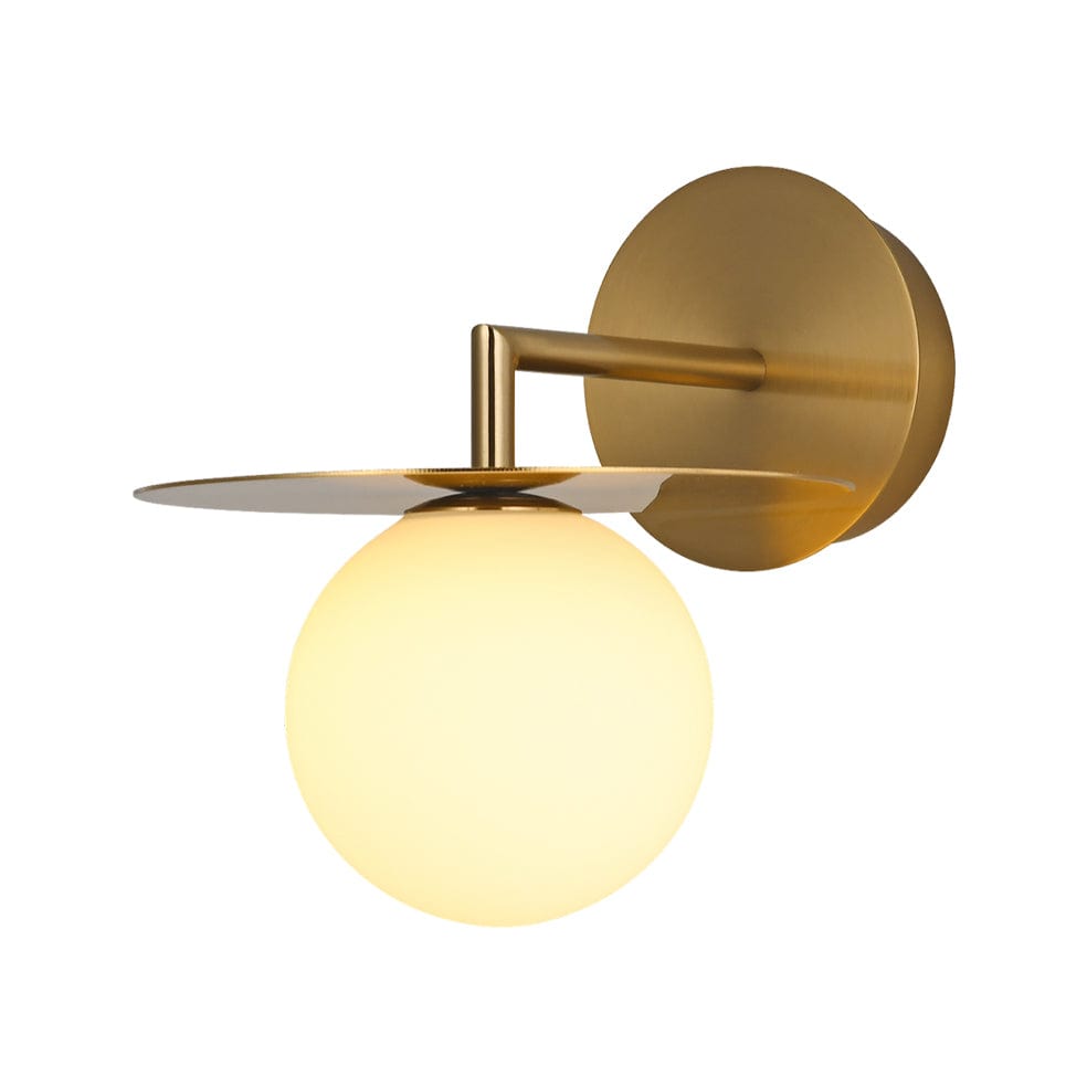 Golden LED Metal Disc Wall Light | elevenpast