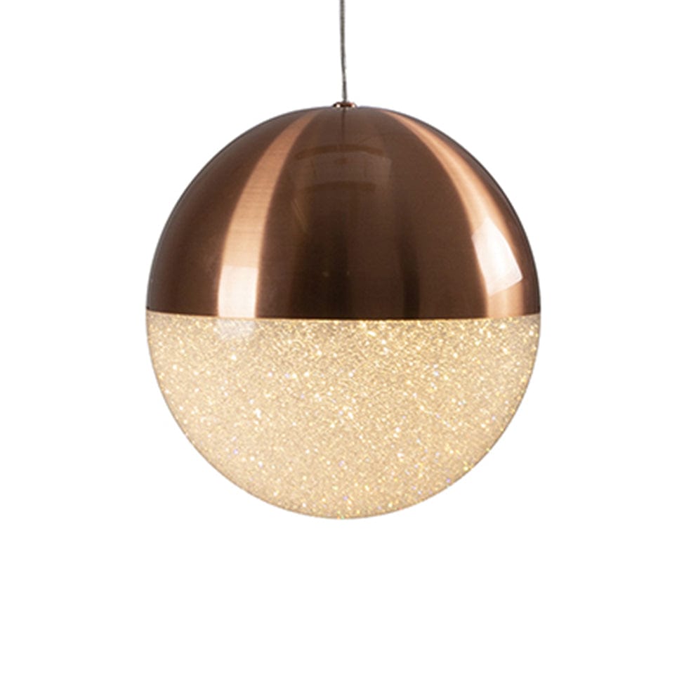 Ethereal Metal & Crystal Ball Pendant Light Copper | Brass | Chrome ...
