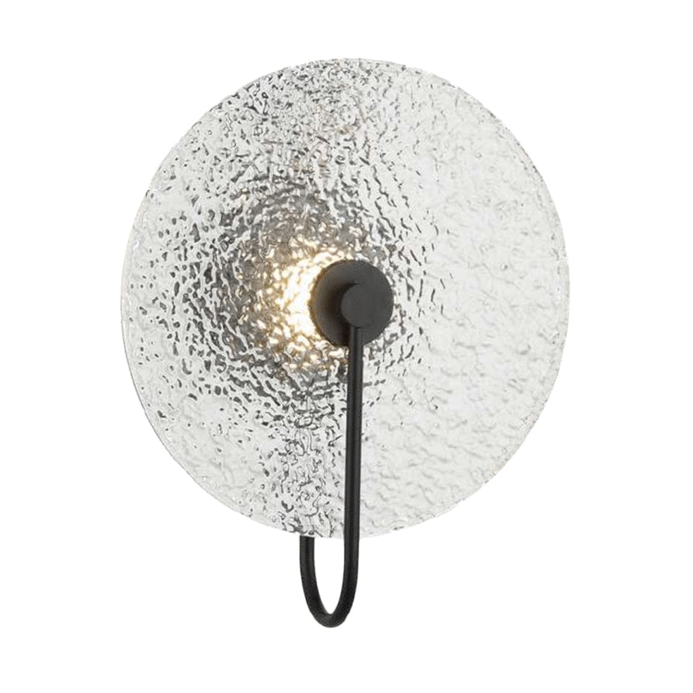 Aura Metal and Glass LED Wall Light Black | elevenpast