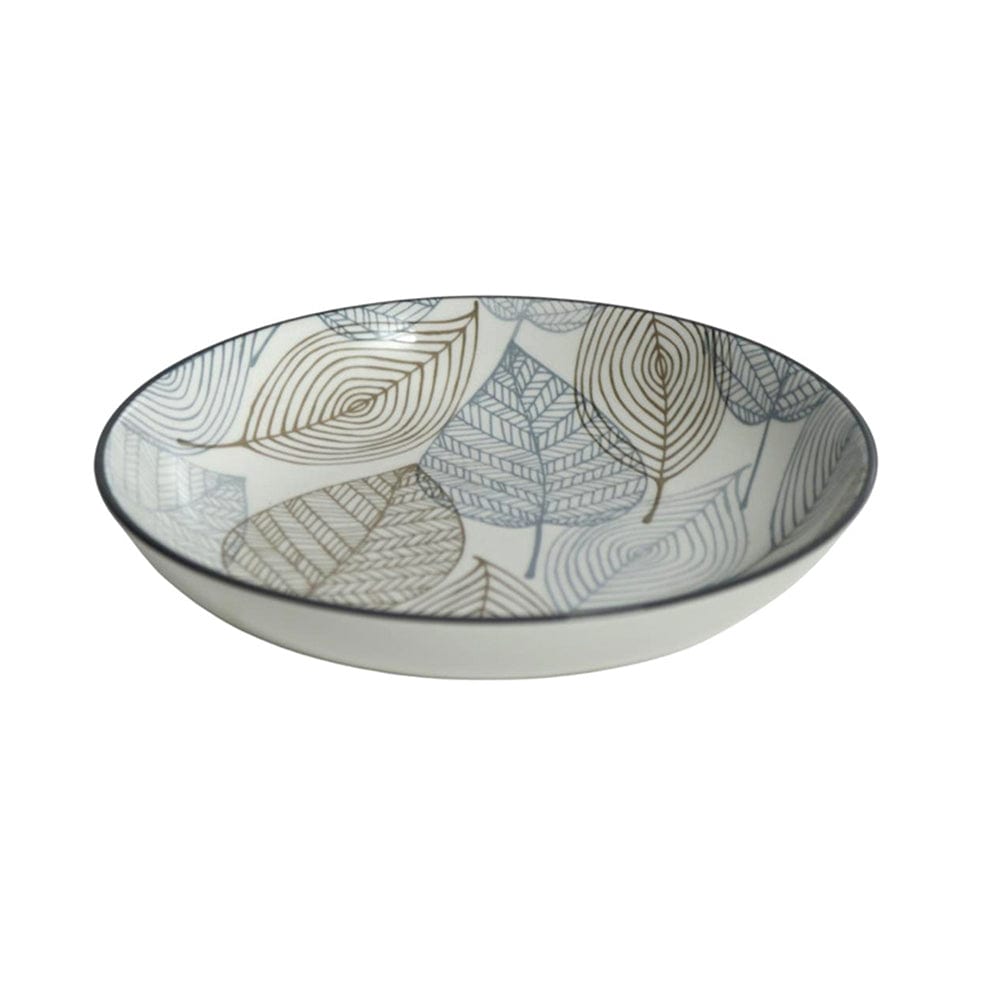 Ceramic Leaf Pattern Deep Plate | Set Of 6 | elevenpast