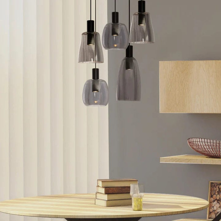 Malaga Smokey Glass Pendant Light | elevenpast